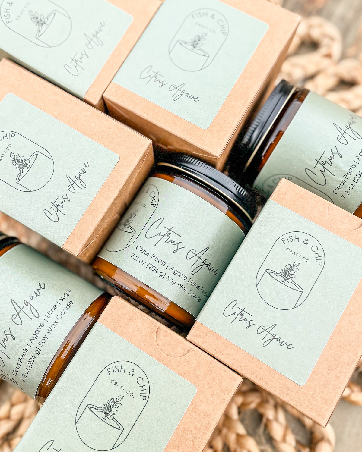 Citrus Agave 7.2oz Candle – F&C Candles